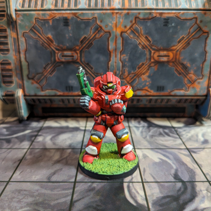 3D Printable 28mm Supportless Space Soldier Squad - 8 Poses by ...
