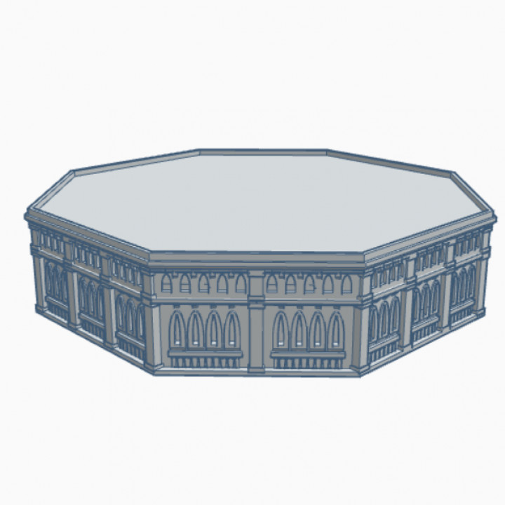 3D Printable Gothic Building 132 G132 by Wargame Forge