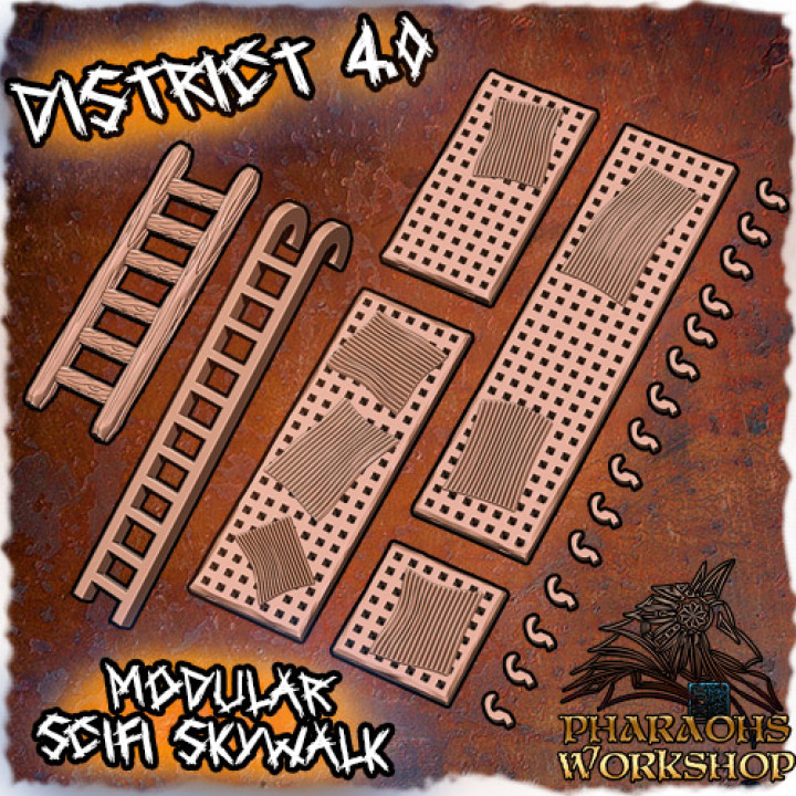 3D Printable Modular Scifi Walkway System by Pharaoh's Workshop