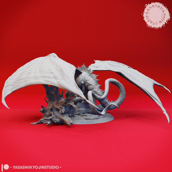3D Printable Adult Green Dragon - Tabletop Miniature (Pre-Supported) by ...