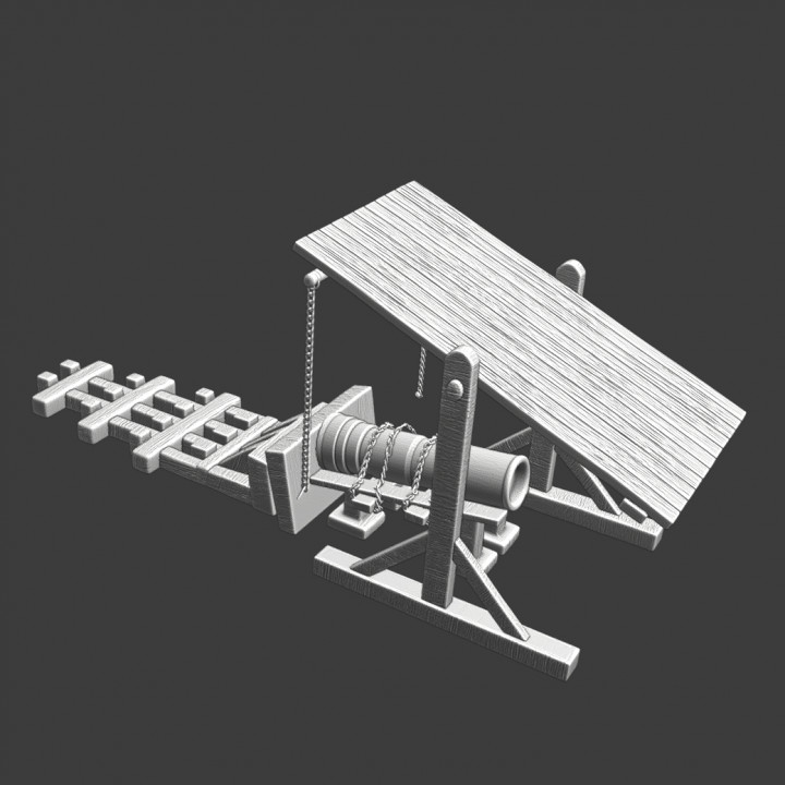 3D Printable Large medieval bombard with protection by Northern ...