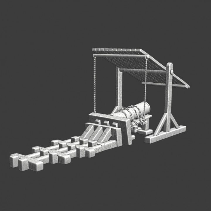 3D Printable Large medieval bombard with protection by Northern ...