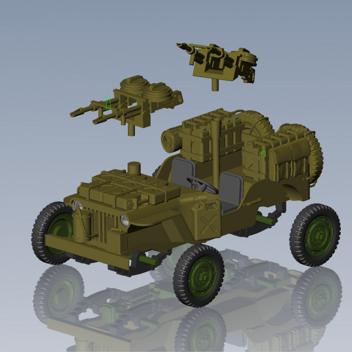 3D Printable Jeep SAS North Africa (UK, WW2) by Wargame3d