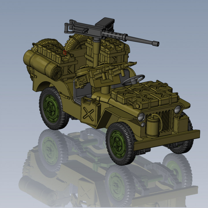 3D Printable Jeep SAS North Africa (UK, WW2) by Wargame3d