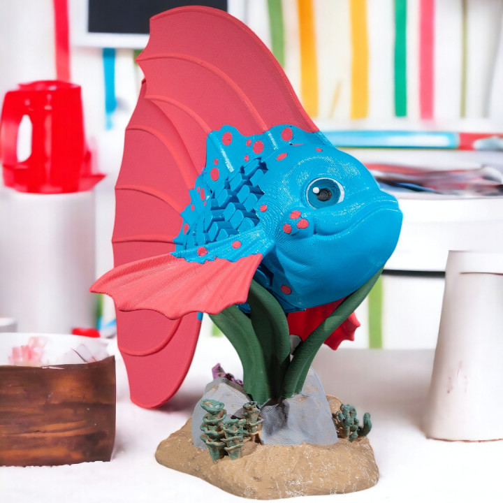 3D Printable Bella, the Betta Fish by Stlflix
