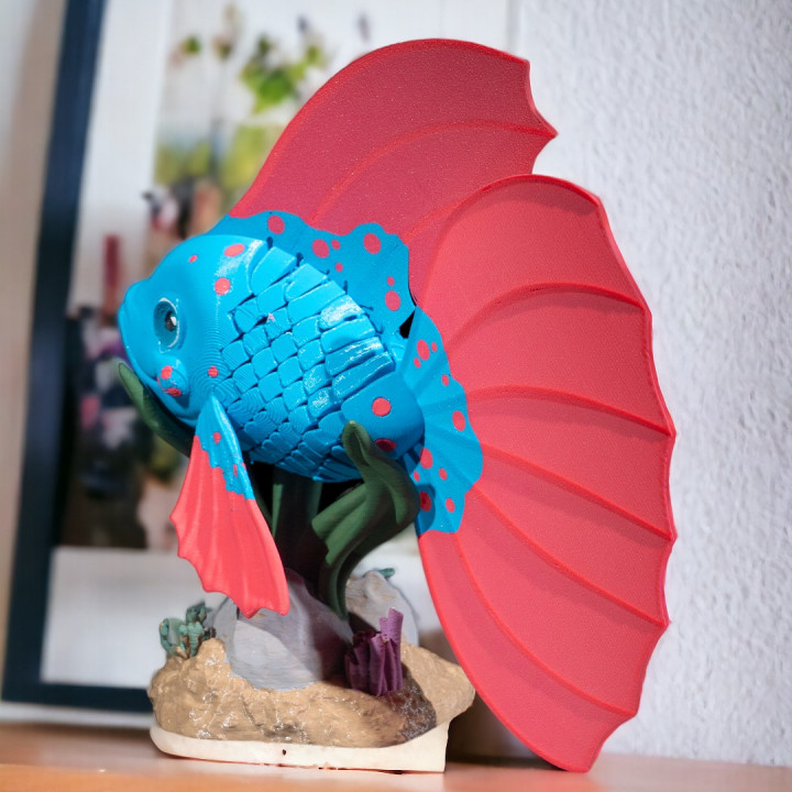 3D Printable Bella, the Betta Fish by Stlflix