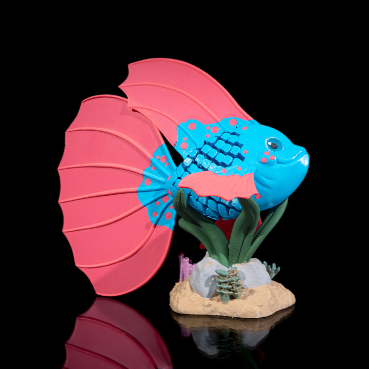3D Printable Bella, the Betta Fish by Stlflix