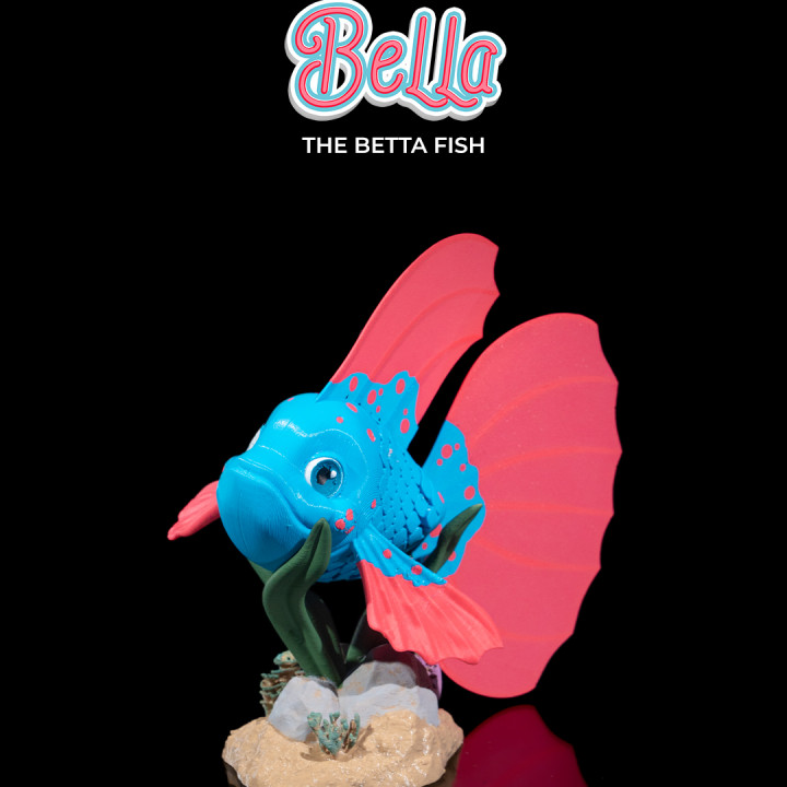 3D Printable Bella, the Betta Fish by Stlflix