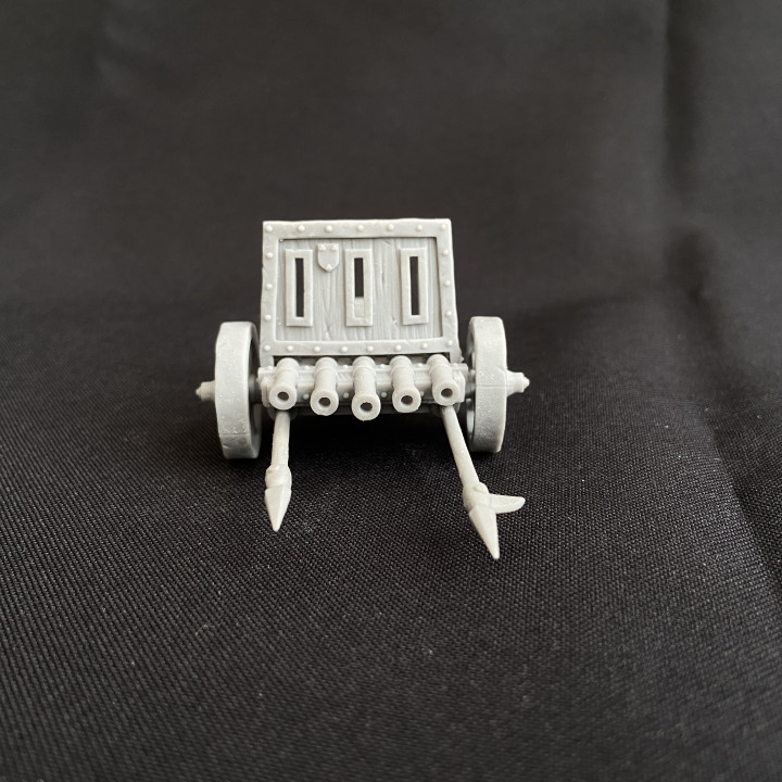 3D Printable Organ Gun (Medieval Artillery) by Tiny Furniture