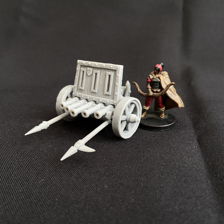 3D Printable Organ Gun (Medieval Artillery) by Tiny Furniture
