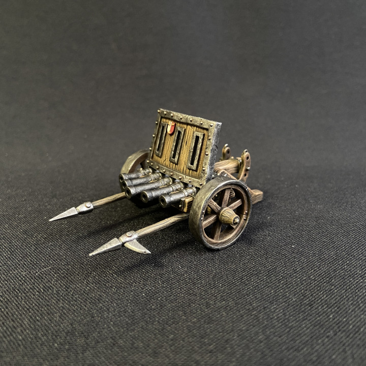 3D Printable Organ Gun (Medieval Artillery) by Tiny Furniture