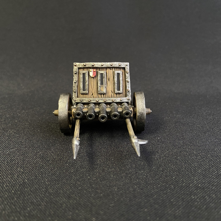 3D Printable Organ Gun (Medieval Artillery) by Tiny Furniture