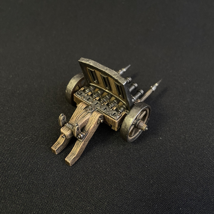 3D Printable Organ Gun (Medieval Artillery) by Tiny Furniture
