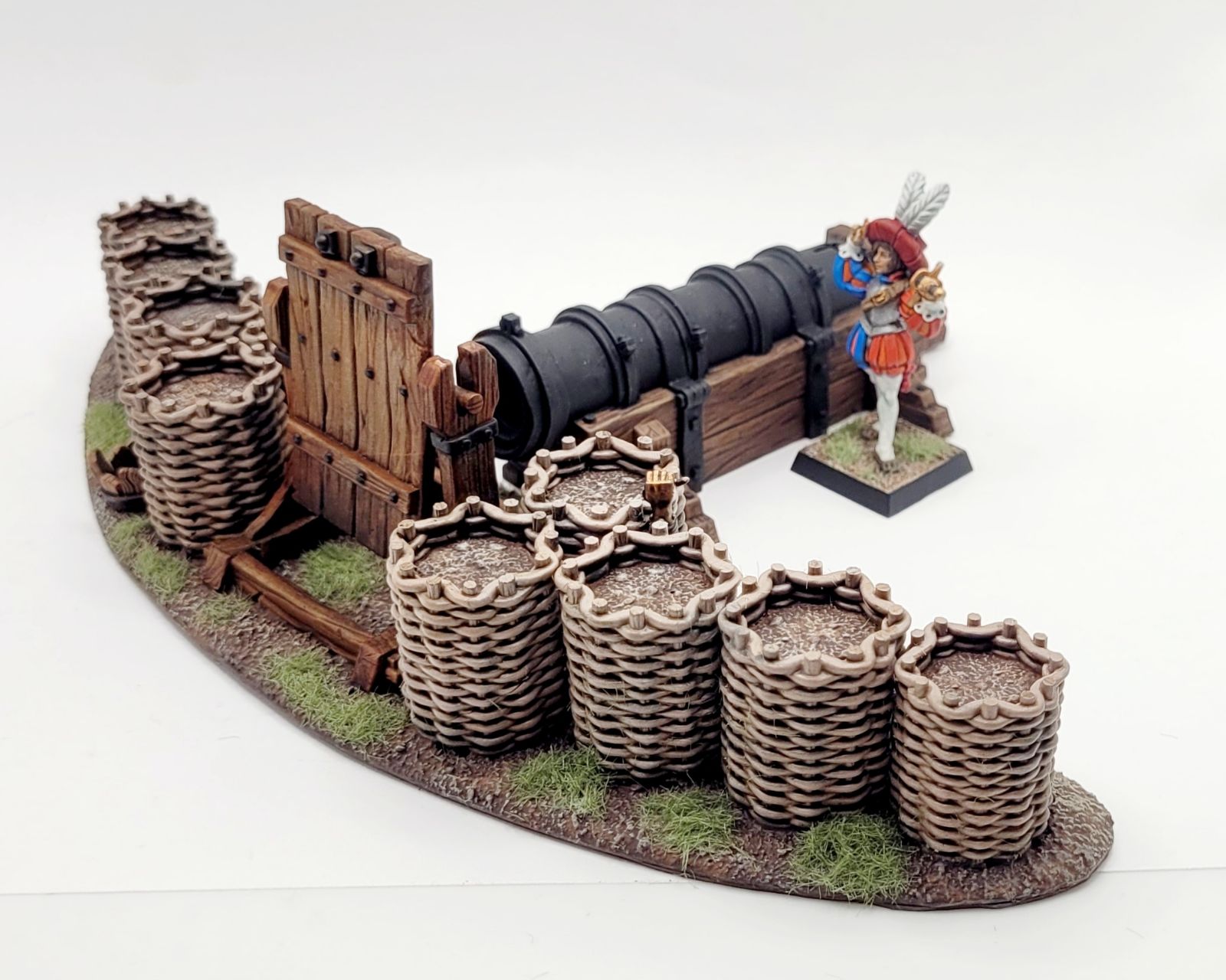 3D Printable Big Ground Bombard (Medieval Artillery) by Tiny Furniture