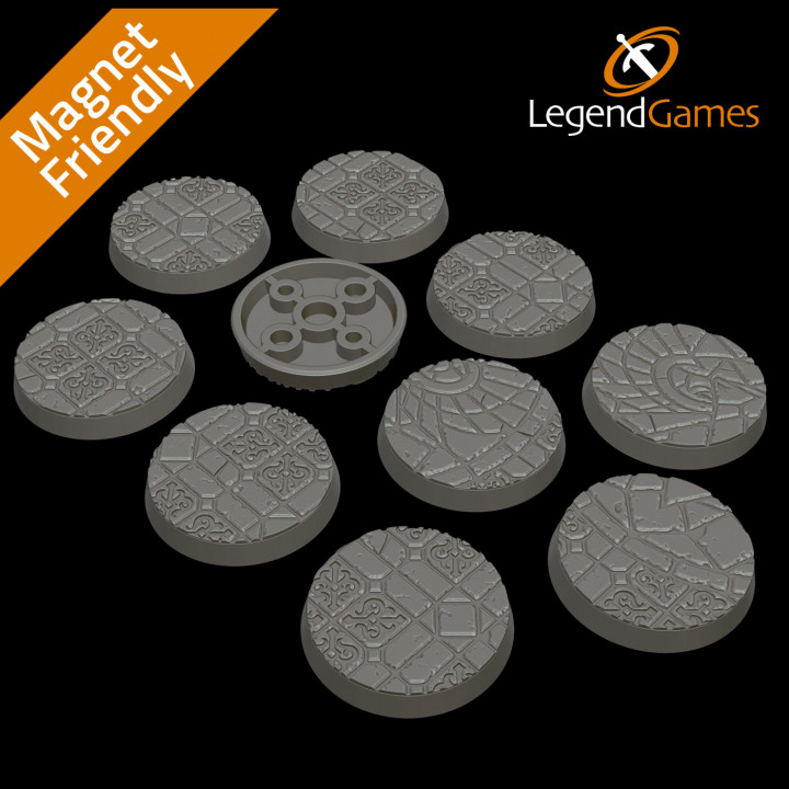 3D Printable LegendGames Complete Gothic Tile Base Set by Legend Games