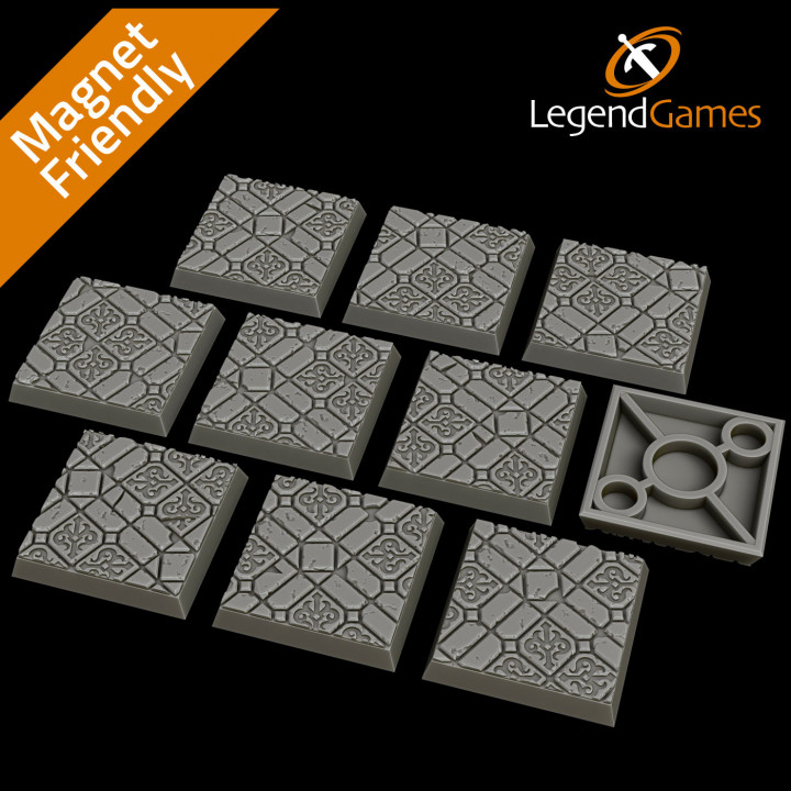3D Printable LegendGames Complete Gothic Tile Base Set by Legend Games