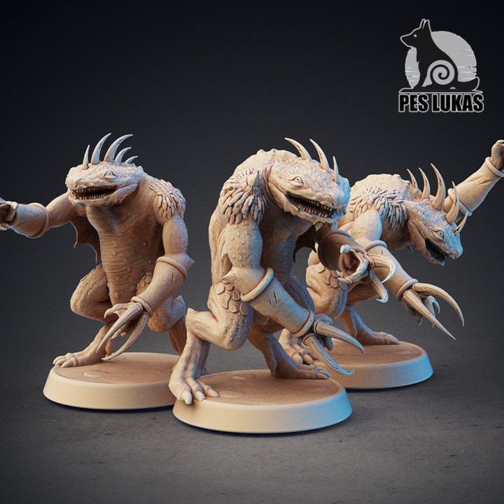 3D Printable Grey Slaad Squad by Pes Lukas