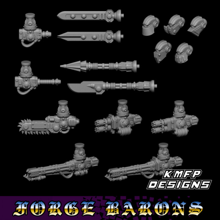 3D Printable Forge Barons - Assault Knight by KMFP Designs