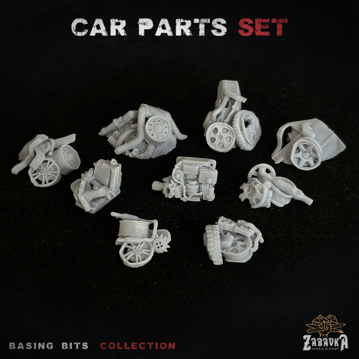 3D Printable Car Parts - Basing Bits by Zabavka Workshop