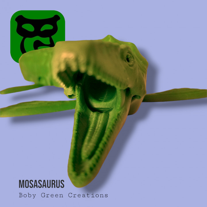 3D Printable Mosasaurus V2 Flexi by Boby Green Creations