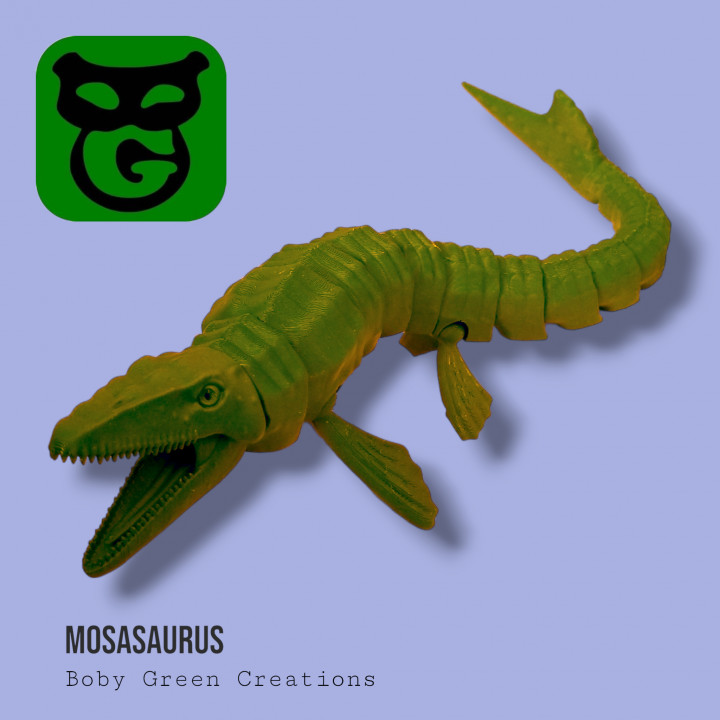3D Printable Mosasaurus V2 Flexi by Boby Green Creations