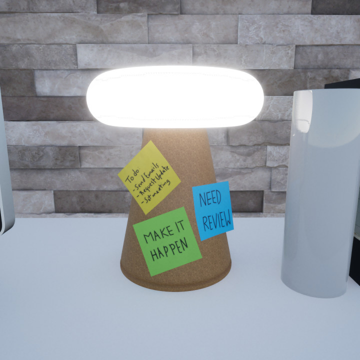 3D Printable Lamp Note Pad by Nana File3D