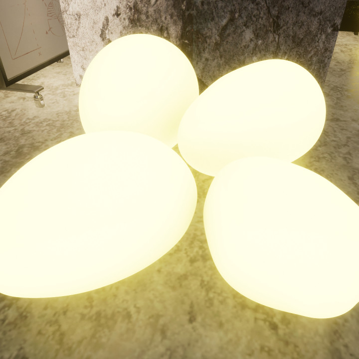 3D Printable Eggs Lamp Stool by Nana File3D