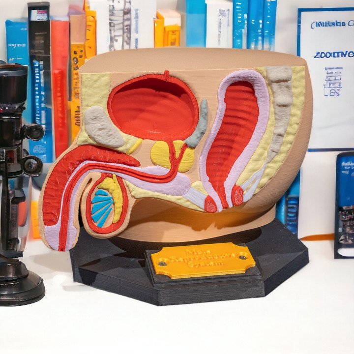 3D Printable Male Reproductive System by Stlflix