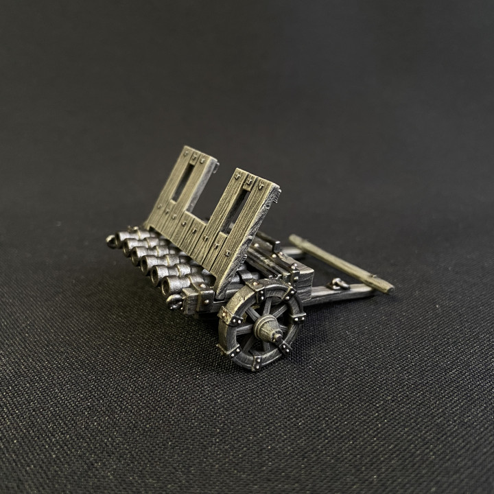 3D Printable Ribauldequin (Medieval Artillery) by Tiny Furniture