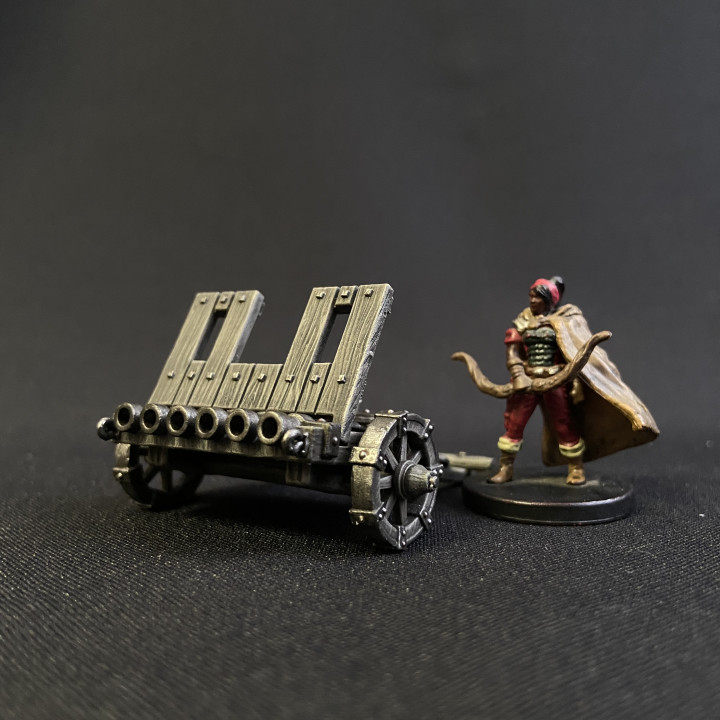 3D Printable Ribauldequin (Medieval Artillery) by Tiny Furniture