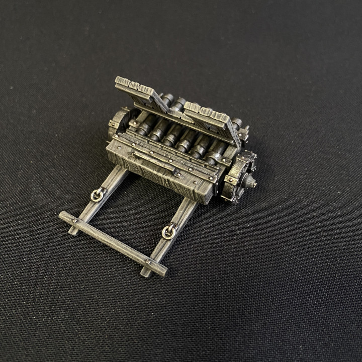 3D Printable Ribauldequin (Medieval Artillery) by Tiny Furniture