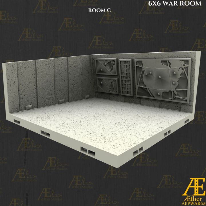 3D Printable AEPWAR08- War Bunkers by Aether Studios