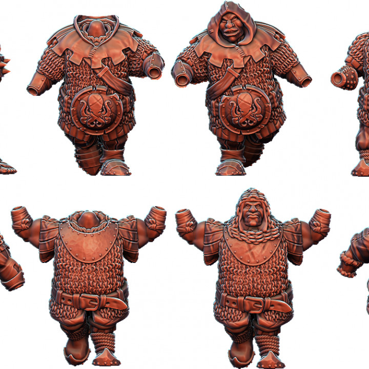 3D Printable Ogre Mercenary Company - Ogre Miniatures Megapack by ...