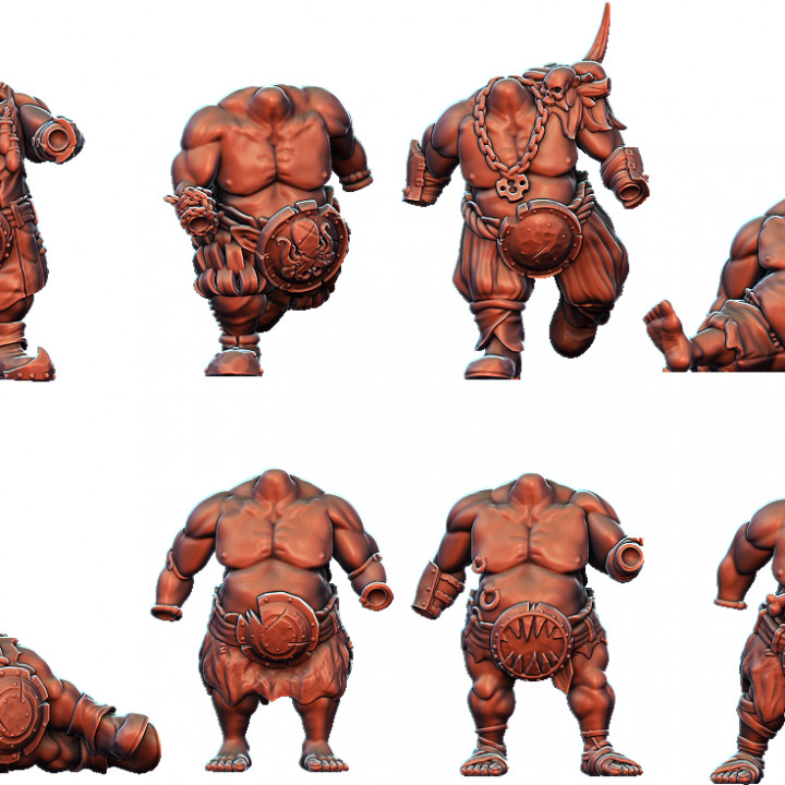 3D Printable Ogre Mercenary Company - Ogre Miniatures Megapack by ...