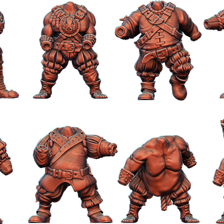 3D Printable Ogre Mercenary Company - Ogre Miniatures Megapack by ...