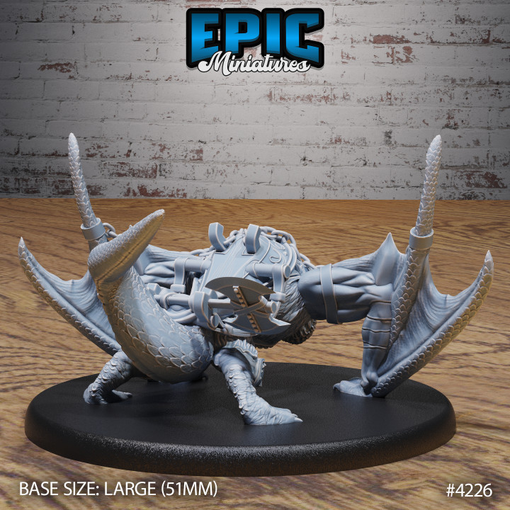 3D Printable Emperor Wyvern Mount / Bulky Mountain Dragon / Winged ...