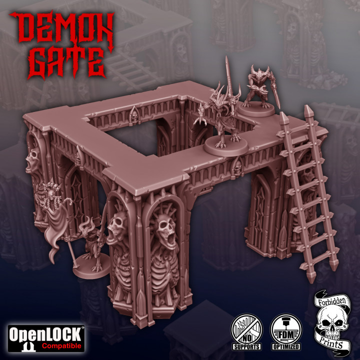 3D Printable Demon Gate - Screaming Pillar by Forbidden Prints