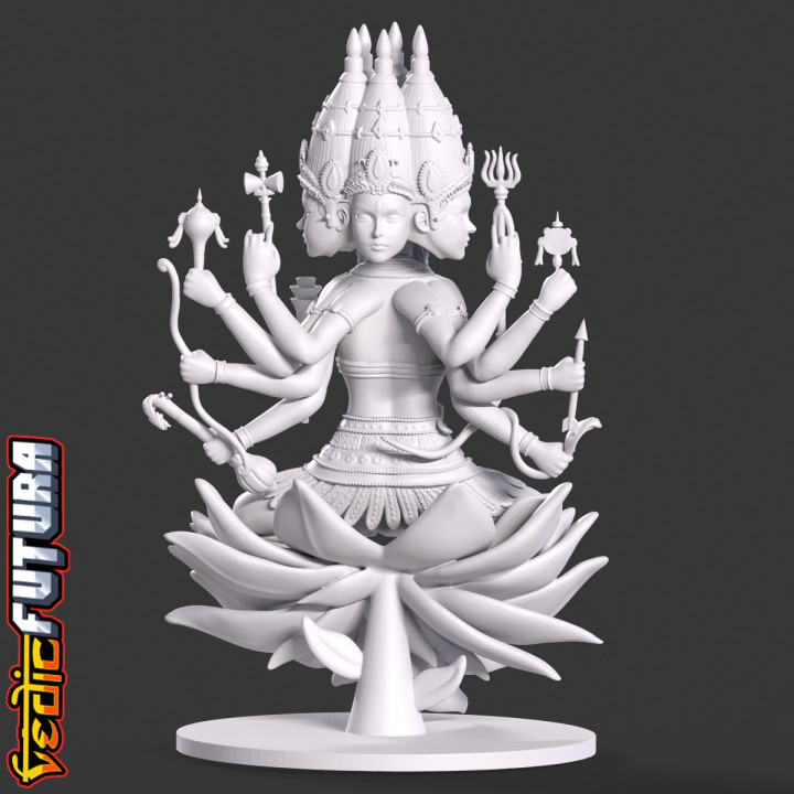 3D Printable Goddess Gayatri - Mother of the Vedas (Sacred Texts) by ...