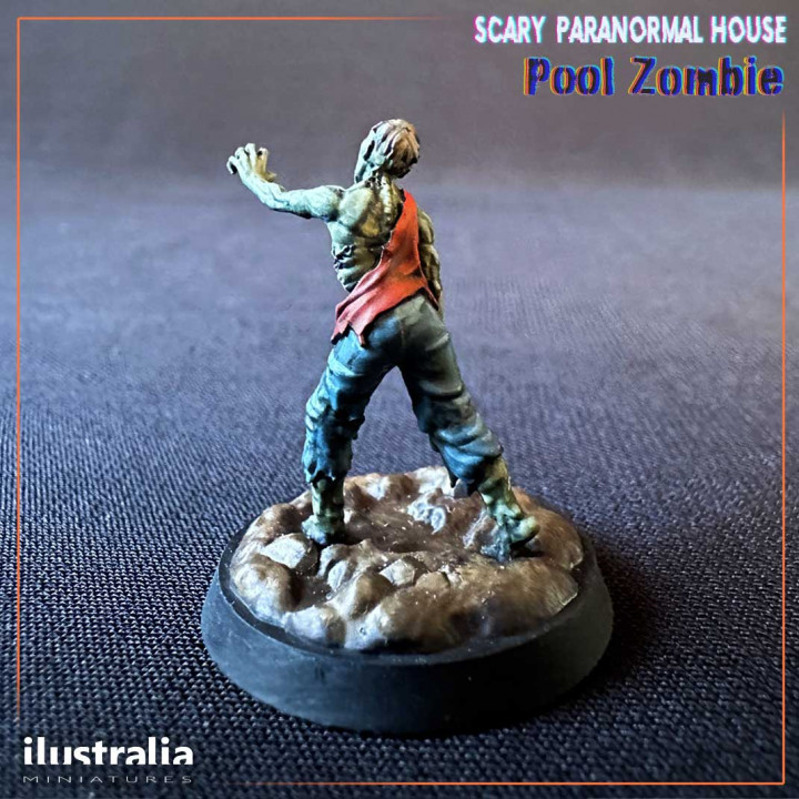 3D Printable Pool Zombie by ilustralia miniatures