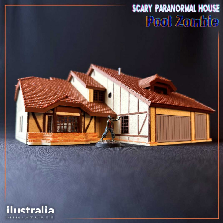 3D Printable Pool Zombie by ilustralia miniatures