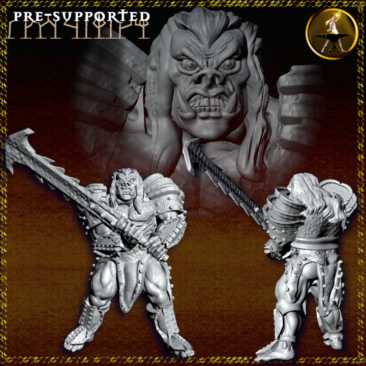 3D Printable Dark Orc 3/5 - Angry Tusk by Black Anvil Miniatures