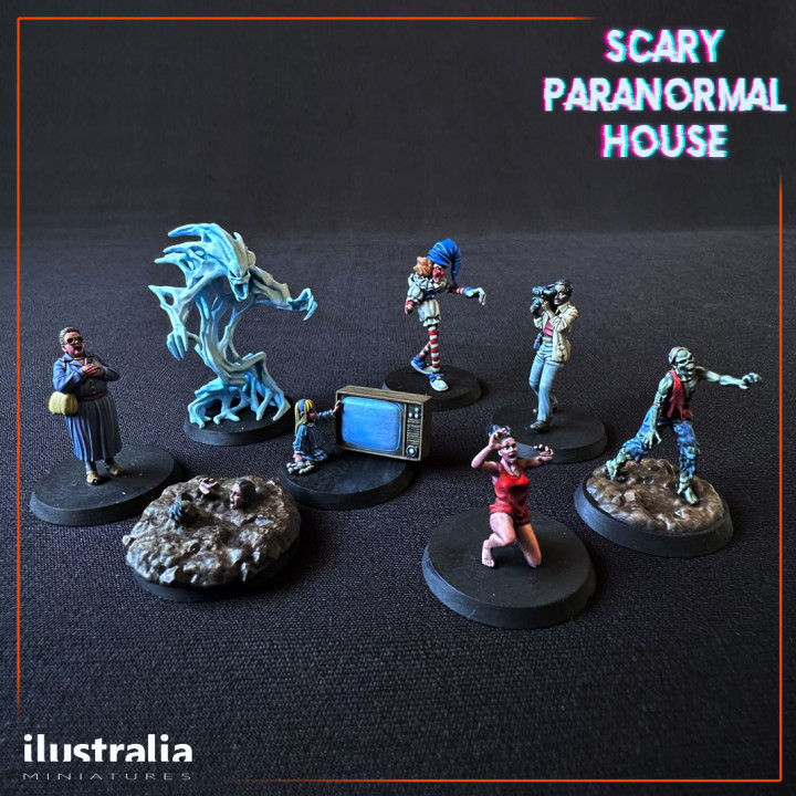 3D Printable Paranormal Characters by ilustralia miniatures