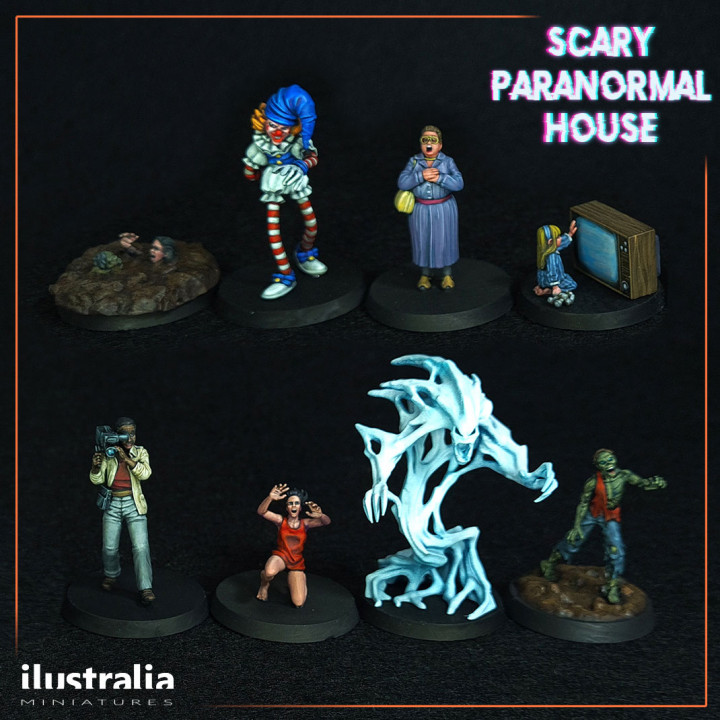 3D Printable Paranormal Characters by ilustralia miniatures