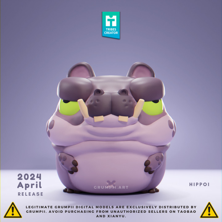 3D Printable Chubbii Grumpii - 2024 April Release by Grumpii