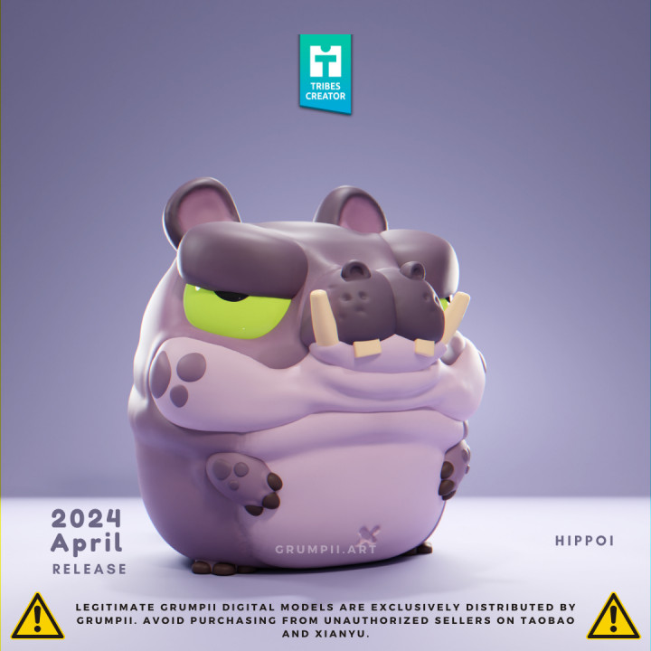 3D Printable Chubbii Grumpii - 2024 April Release by Grumpii