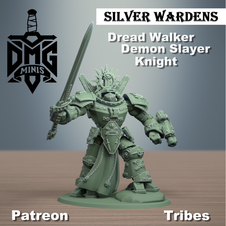 3D Printable Silver Wardens Dread Walker Demon Slayer Knight (presupp ...
