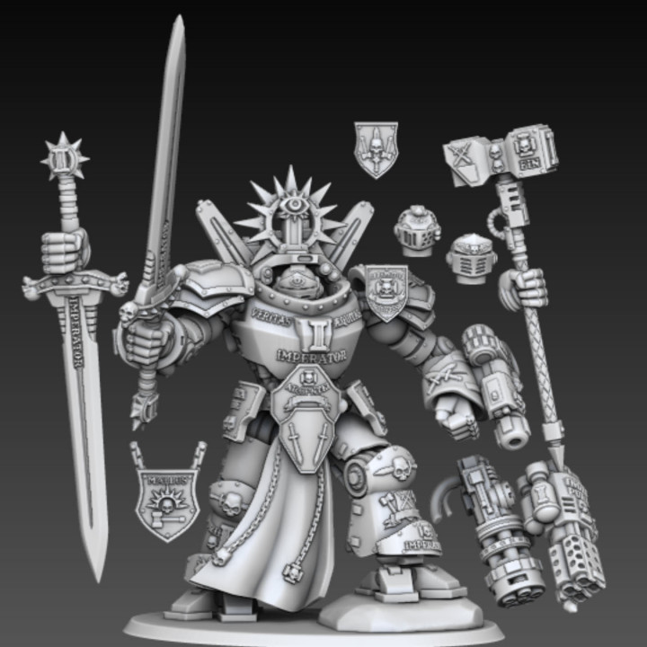 3D Printable Silver Wardens Dread Walker Demon Slayer Knight (presupp ...