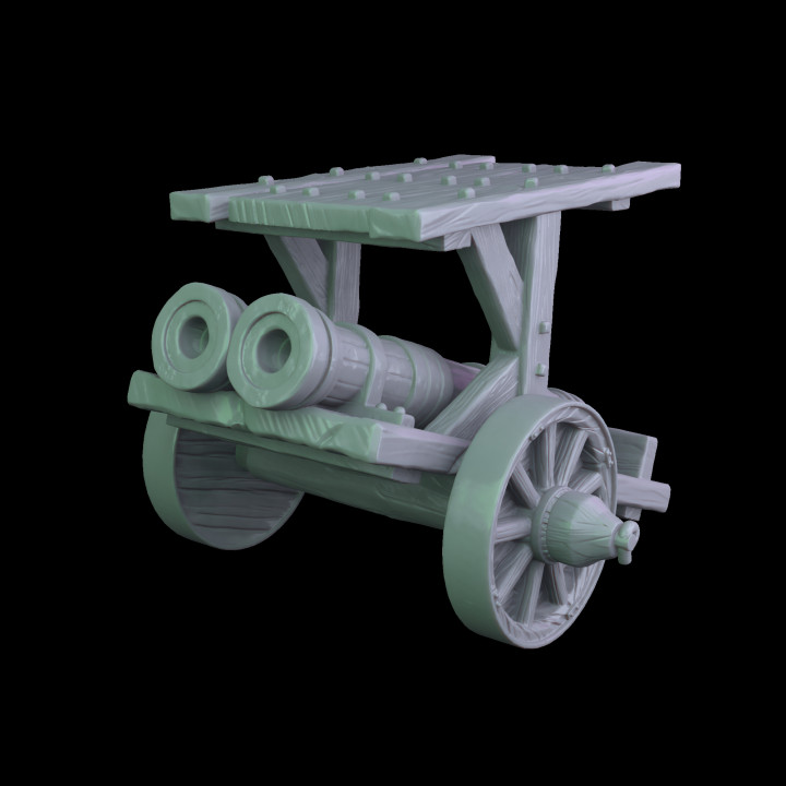 3D Printable Double Lashed Barrels (Medieval Artillery) by Tiny Furniture