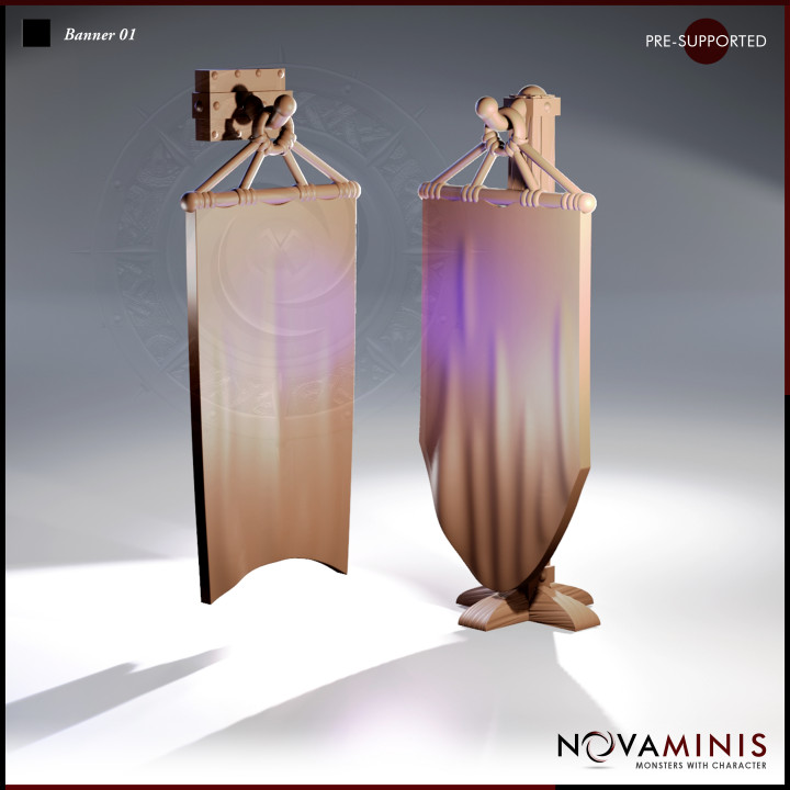 3D Printable Banner 01 by NOVAMINIS