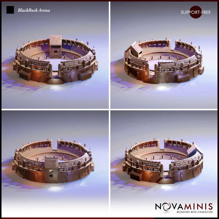 3D Printable BlackRock Arena by NOVAMINIS